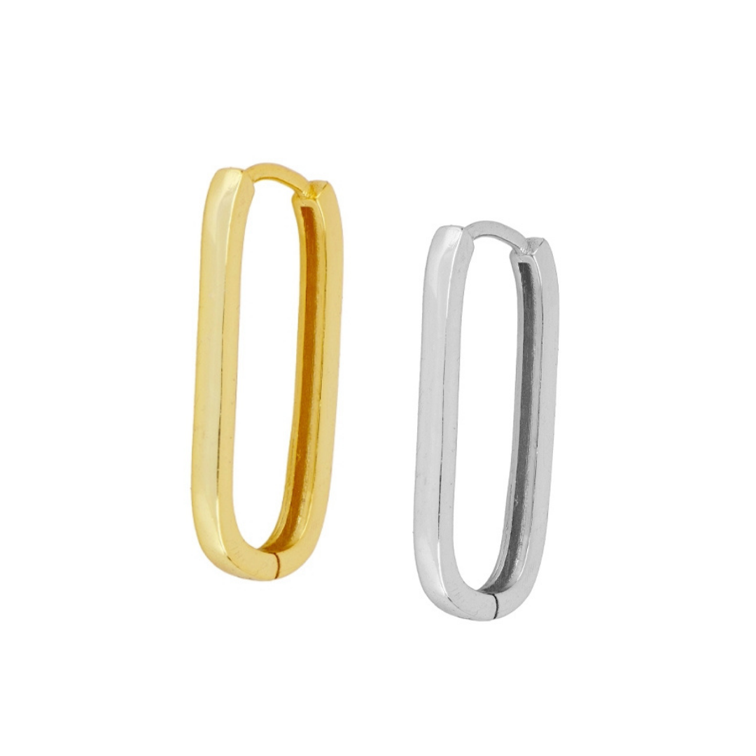 PENDIENTES ARO OVALADO MAXI PLATA – Marta Trens Joyería