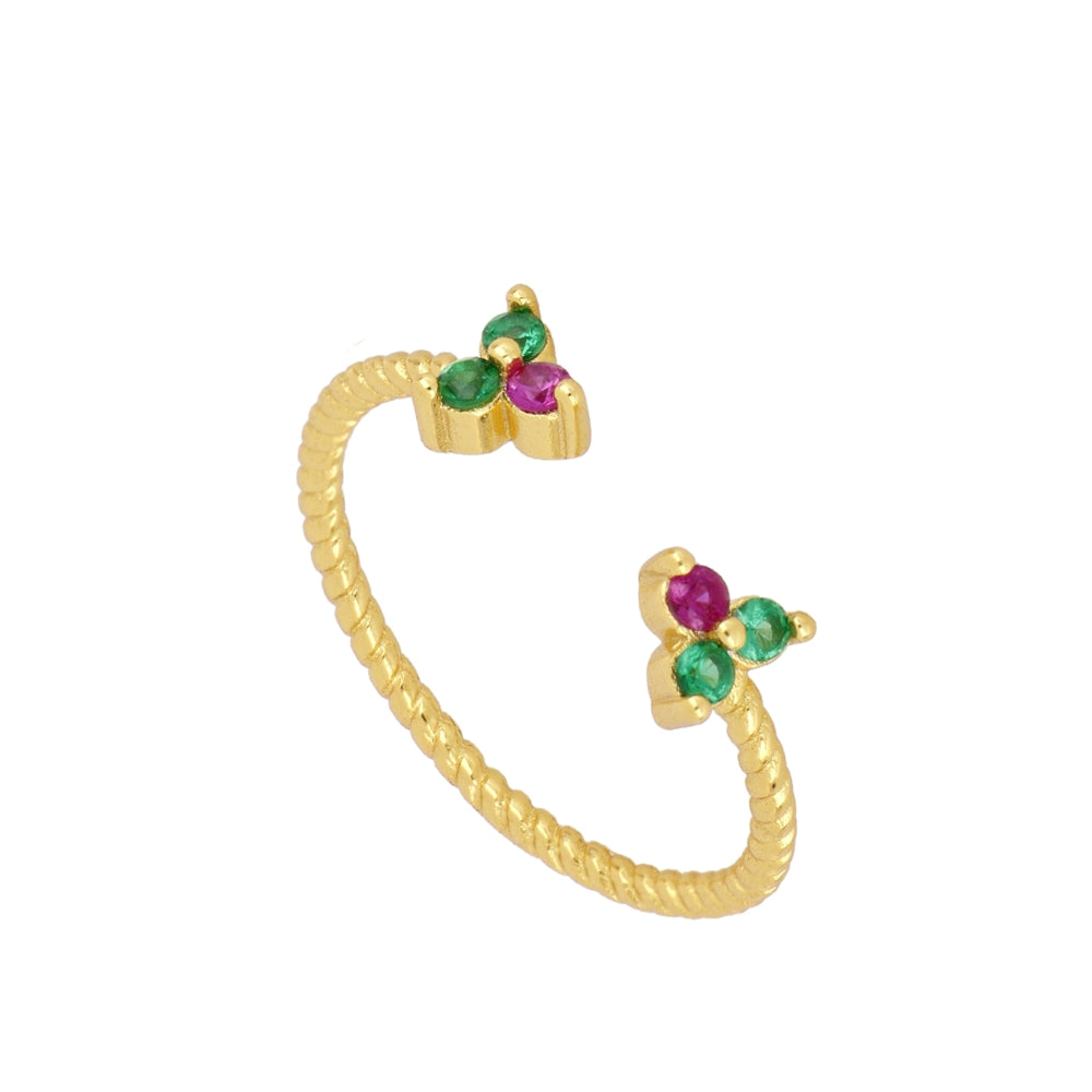 GOLD PLATED FLOWER RING – Marta Trens Joyería